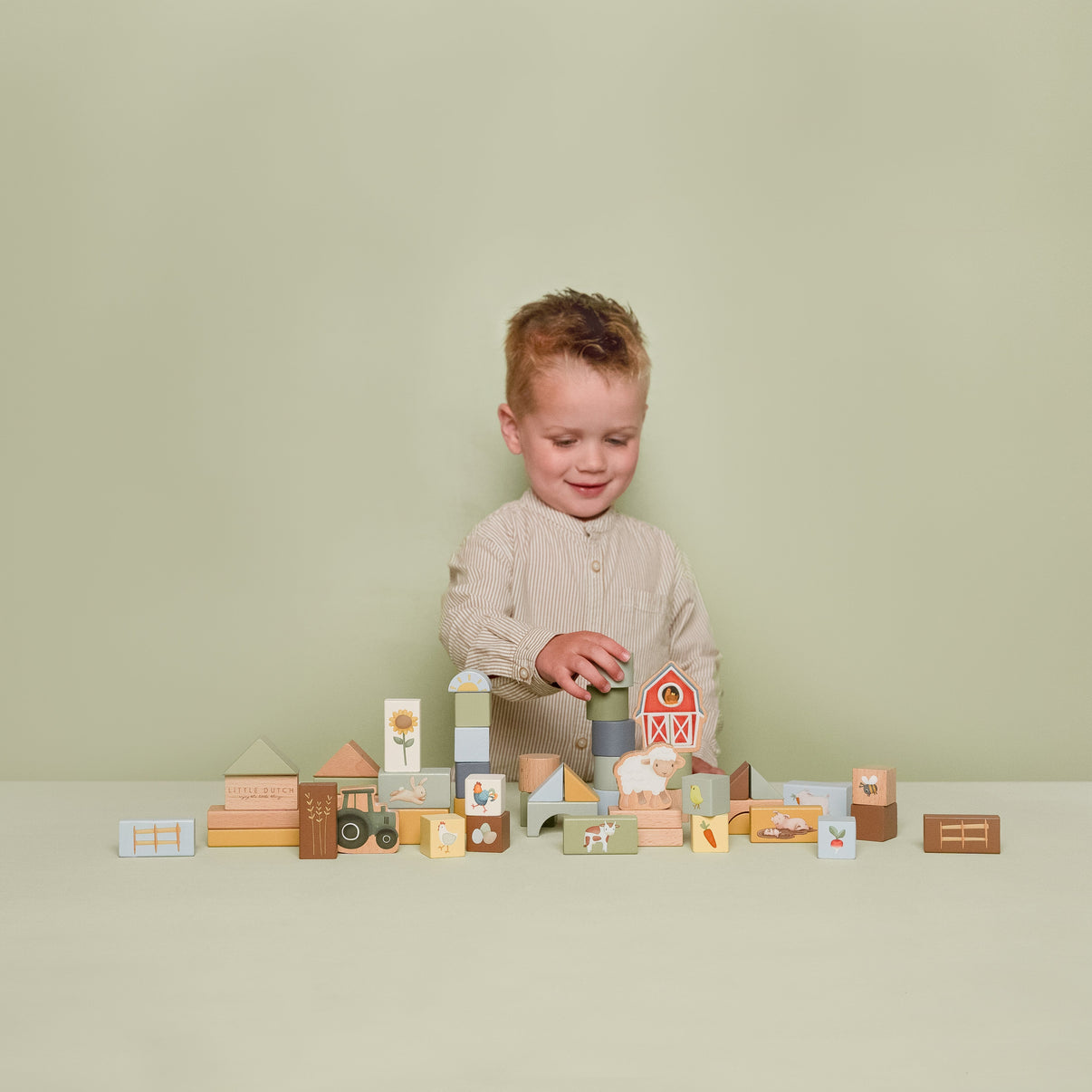 Wooden Building Block Set - Little Farm – Little Dutch Aus