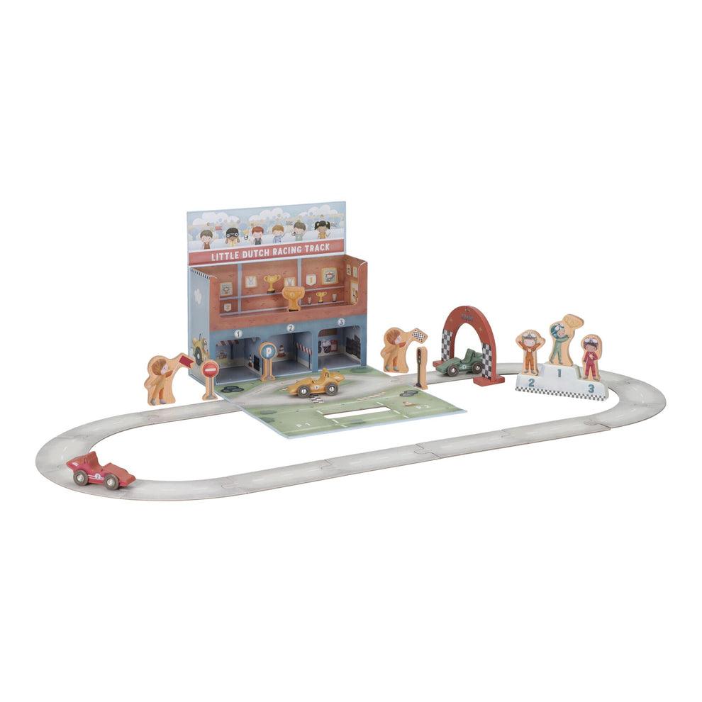 Portable Race Track Set | Wooden Vehicles – Little Dutch Aus